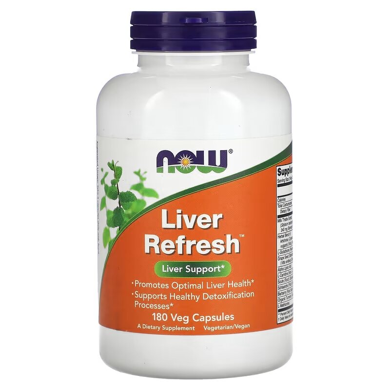 NOW Foods Liver Refresh – 180 Kapseln für Leber & Detox