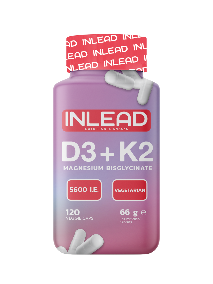 Inlead D3 + K2 + Magnesium – 120 vegane Kapseln, 4 Mon.