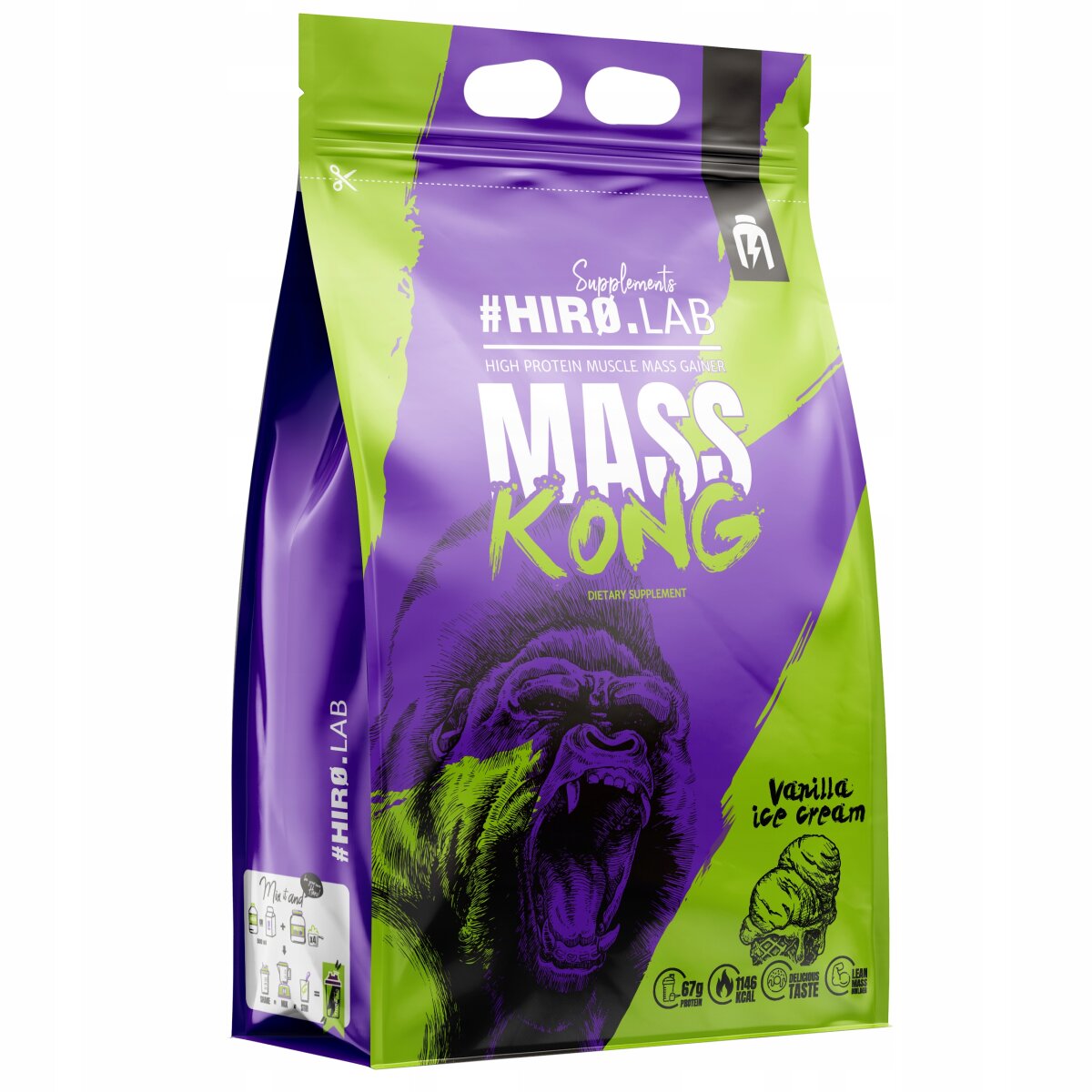 Hiro.Lab Mass KONG 3000 g – Hochkalorischer Mass Gainer